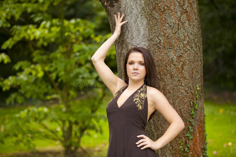 Cool Looking Beautiful Brunette Woman Stock Photo - Image of arrogant ...