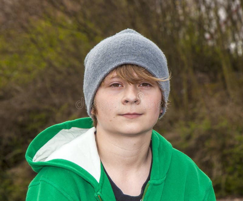 Cool Looking Boy with Blonde Hair Stock Photo - Image of teen ...