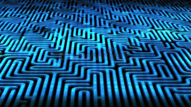 A Cool Looking Data Network Connection with Blue Lines in a Type of ...