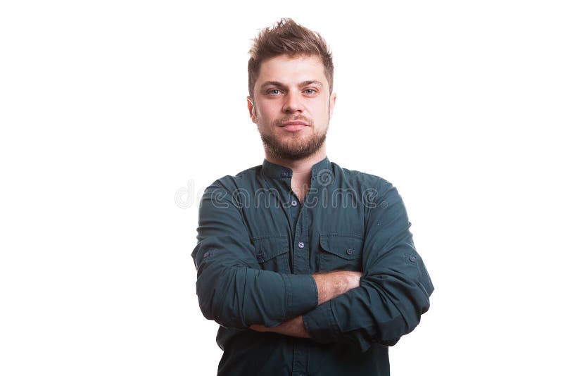 Cool Looking Guy with Tatoos and Long Beard Sitting on Chair Stock ...