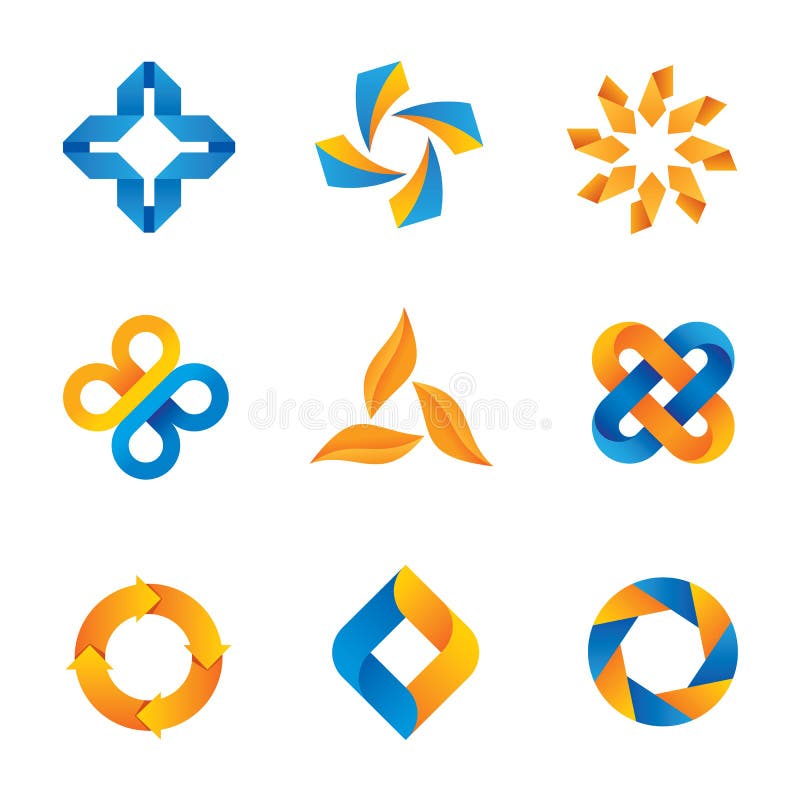 Abstract Loop Logos and Icons Template Stock Illustration ...
