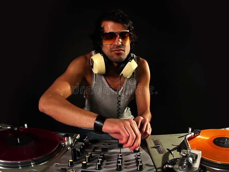 Cool male dj stock video. Video of sounds, music, play - 34966204