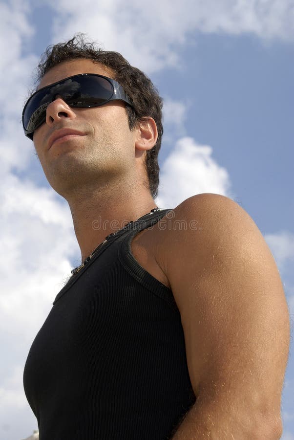 Cool man stock photo. Image of hair, laying, grinning - 9540306