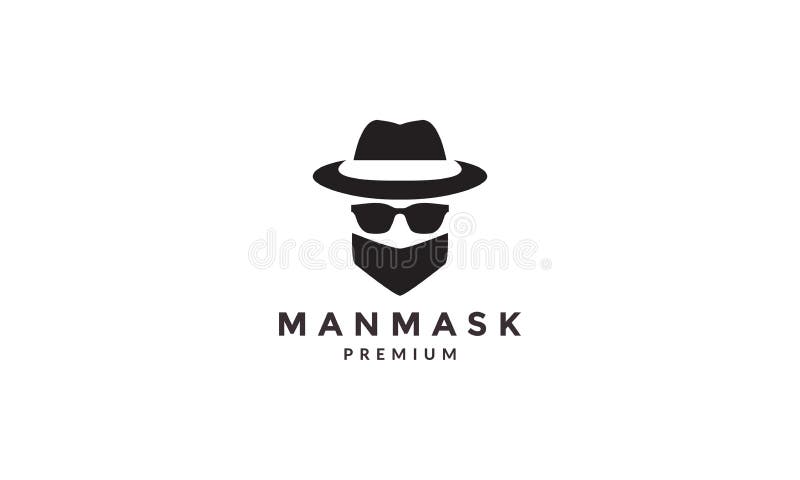 Cool Man Head with Hat and Mask Logo Symbol Icon Vector Graphic Design ...