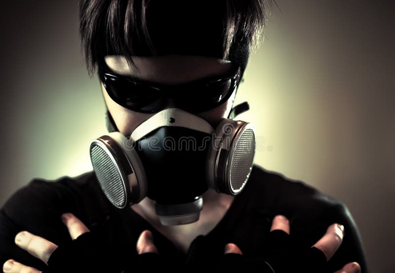 Cool Man in Protective Mask Stock Photo - Image of male, person: 12956124