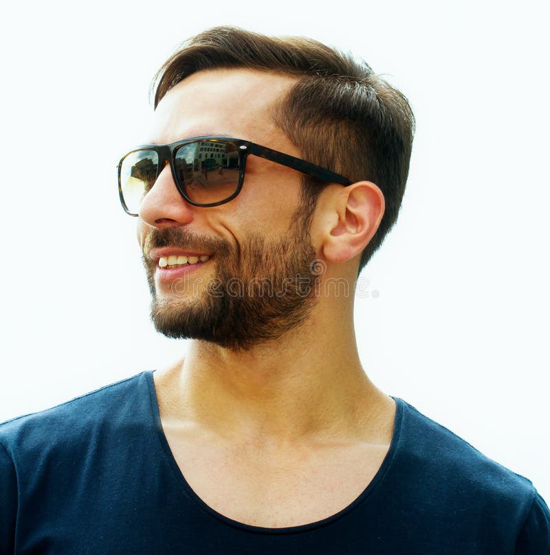 Cool Man with Sunglasses in the City Stock Image - Image of muscles ...