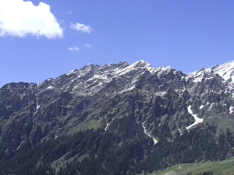 Cool Manali Mountains and Snow Peak Stock Photo - Image of landscape ...
