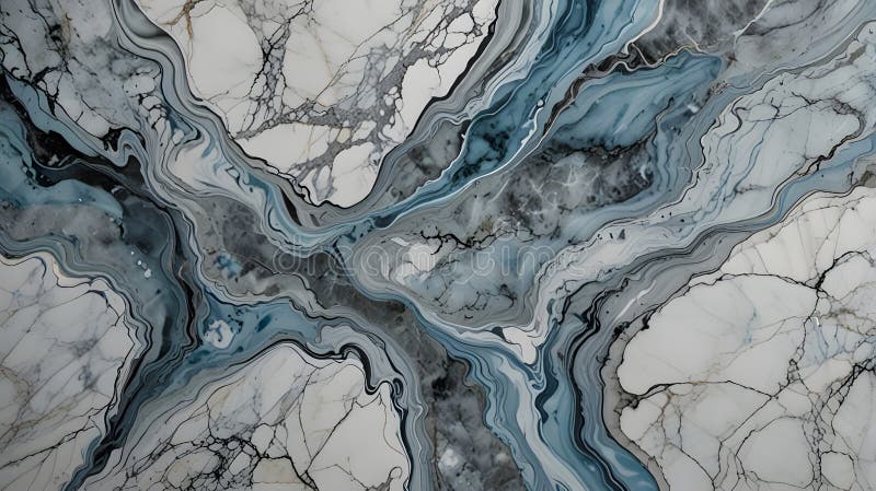 A Cool Marble Texture in White, Gray, and Pale Blue Hues Stock ...