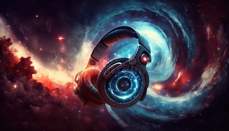 A Cool Marketing Inspired Headset in Space, Scifi Galaxy Theme ...