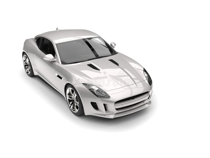 Cool Metallic Silver Luxury Sport Car Stock Illustration - Illustration ...