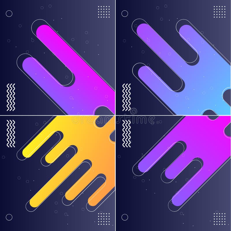Cool and Modern Abstract Gradient Shape Backgrounds Pack of 7 Stock ...