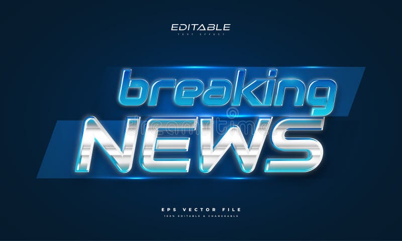 Cool and Modern Breaking News Text Effect. Editable News Text Style in ...