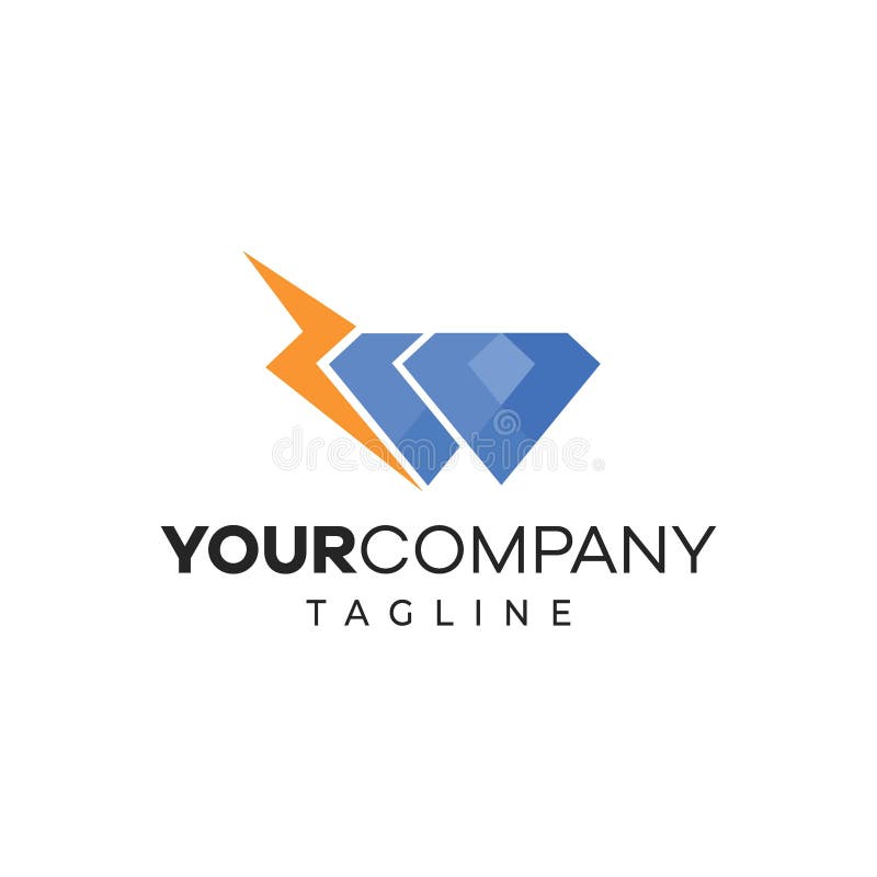 A Cool and Modern Double Diamond Logo Stock Vector - Illustration of ...