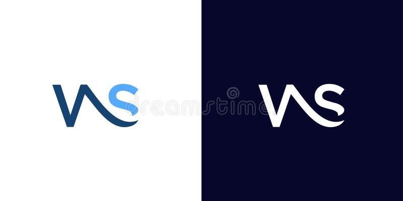 Modern and Professional WS Logo Design Stock Vector - Illustration of ...