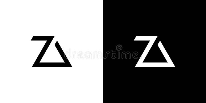 Simple and Modern ZA Logo Design Stock Vector - Illustration of design ...