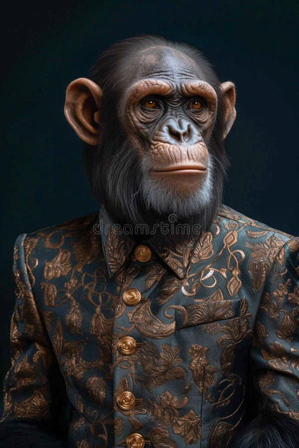 A Cool Monkey on Cool Outfit Genarated by Artificial Intelligence AI ...