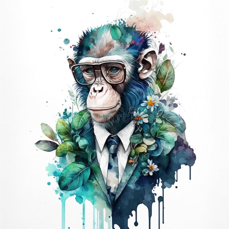 Cool Monkey, T-shirt Graphics Stock Illustration - Illustration of ...