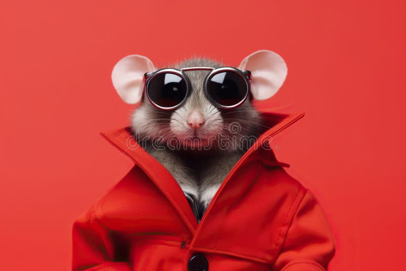 Cool Mouse Dressed As a Spy Stock Illustration - Illustration of dapper ...