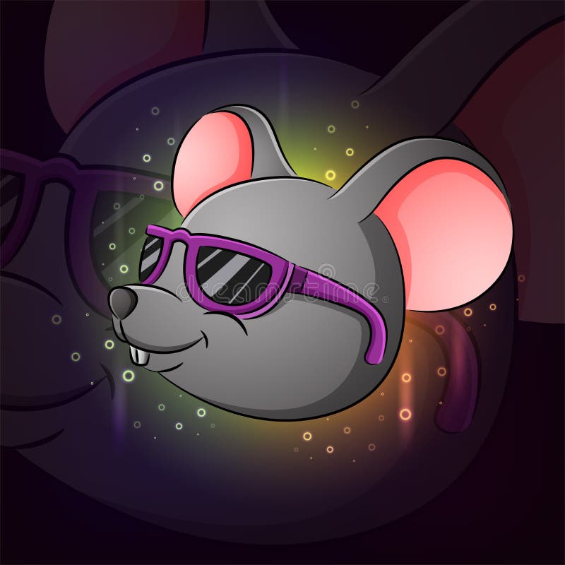 The Cool Mouse Esport Mascot Design Stock Vector - Illustration of ...