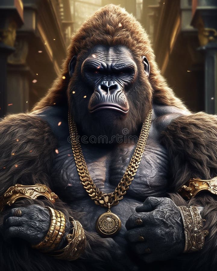 Cool muscular gorilla stock illustration. Illustration of gorilla ...