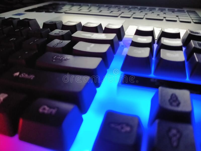 Cool New Keyboard with Lights Stock Photo - Image of keyboard ...