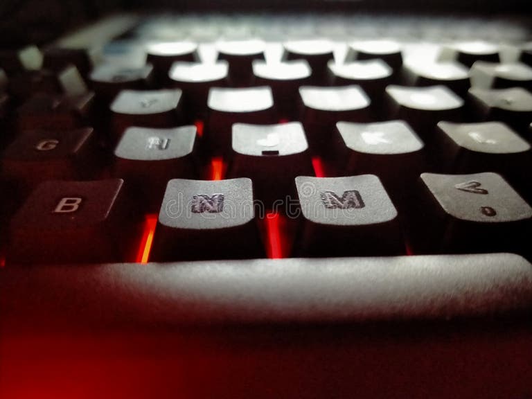 Cool New Keyboard with Lights Stock Photo - Image of pink, electronics ...