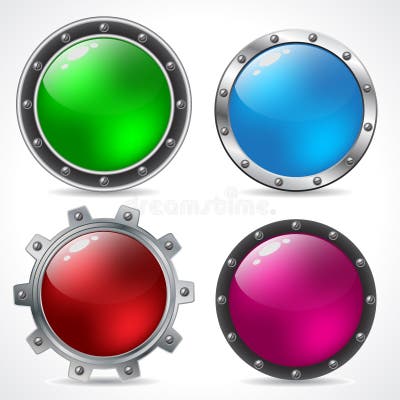 Cool New Technology Button Design Stock Vector - Illustration of lime ...