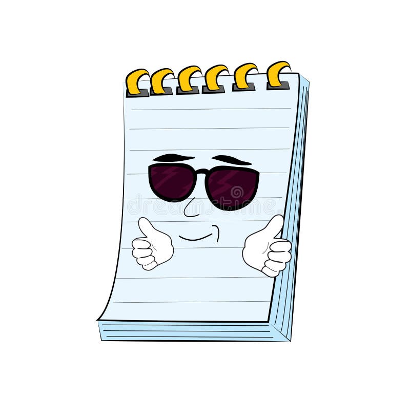 Cool notes cartoon stock illustration. Illustration of isolated - 49199539