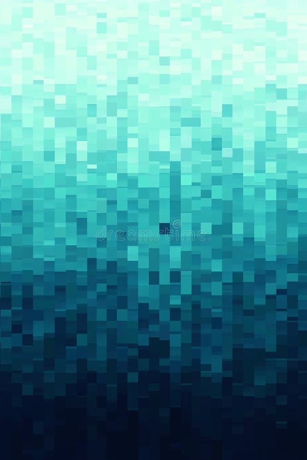 Cool Ocean-inspired Gradient with Pixelated Aqua and Deep Teal Tones ...