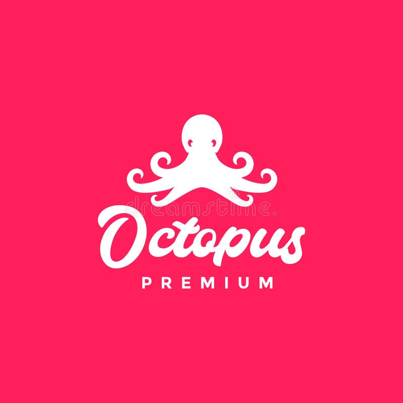 Cool Octopus Underwater Modern Logo Design Vector Stock Illustrations ...