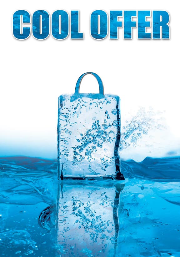 Cool Offer for Winter Sale with Icy Effect Stock Illustration ...