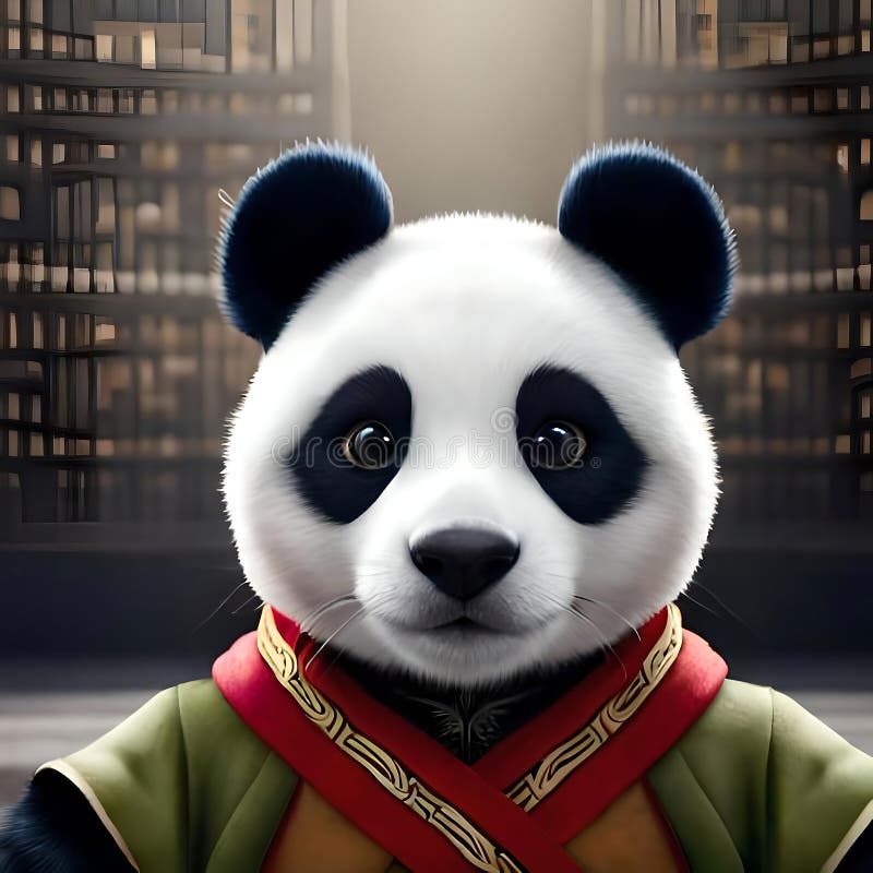 Cool Panda Illustration - Ai Generated Image Stock Illustration ...
