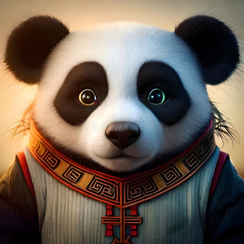 Cool Panda Illustration - Ai Generated Image Stock Illustration ...