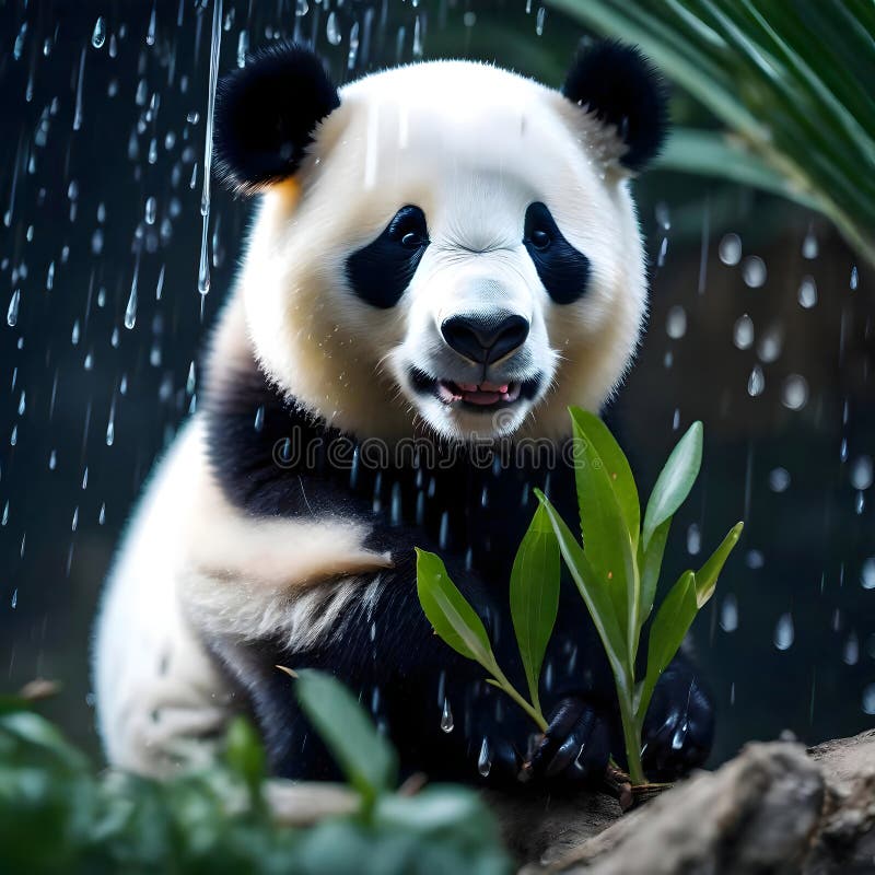 Cool Panda Illustration - Ai Generated Image Stock Illustration ...