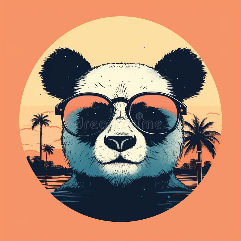 Cool Panda in Sunglasses stock illustration. Illustration of drawn ... Cool Panda in Sunglasses stock illustration. Illustration of drawn ...