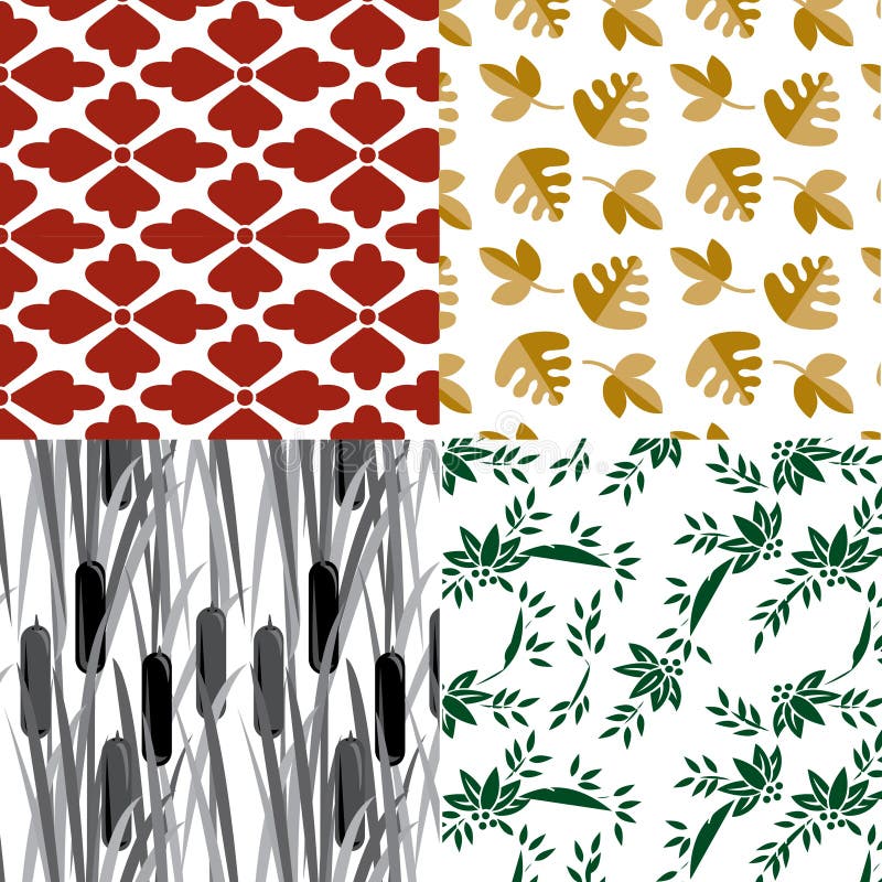 Cool Patterns Autumn Fall Leaves Stock Vector - Illustration of ...