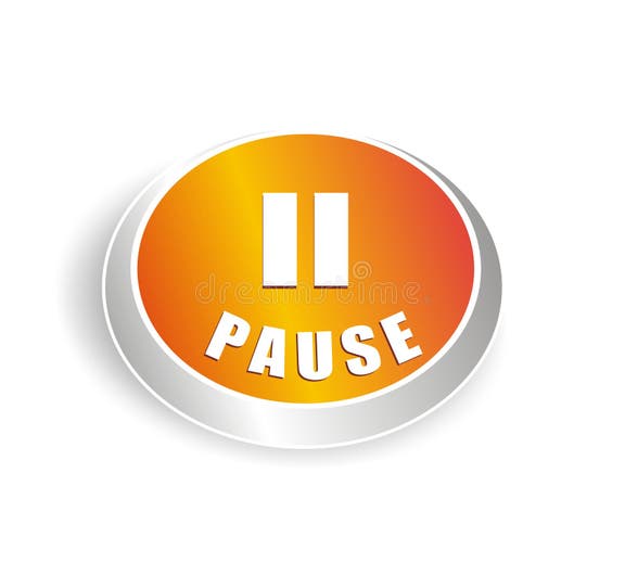 Cool Pause Button stock vector. Illustration of instrument - 4739614