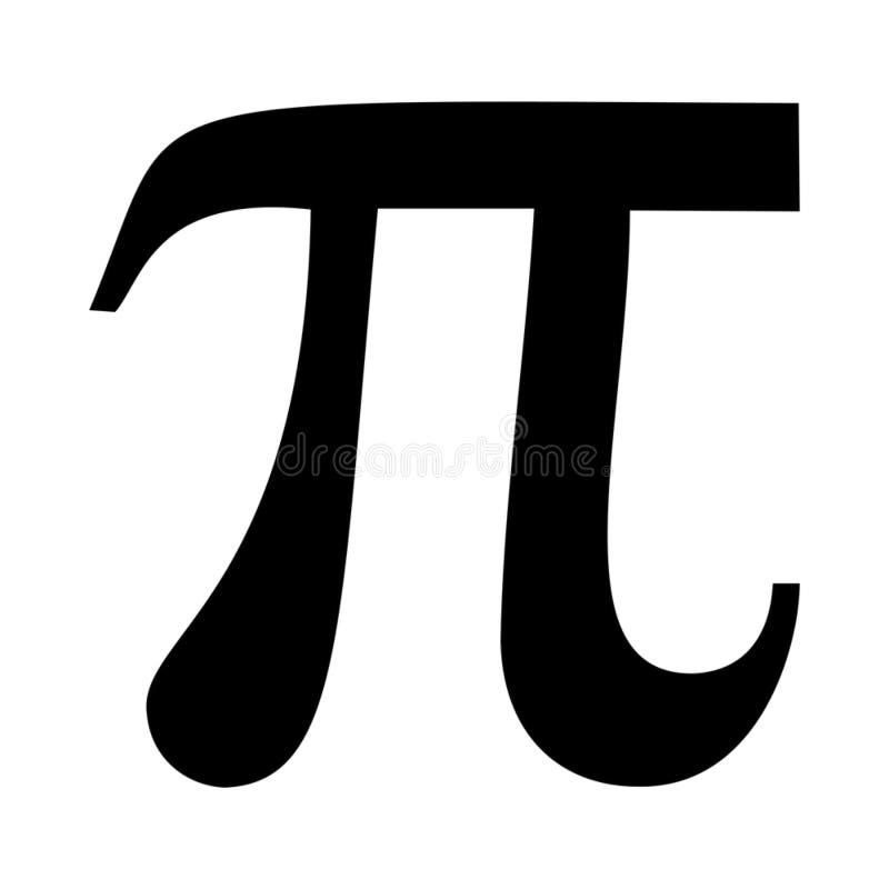 A Cool Pi Symbol in White Background Stock Illustration - Illustration ...