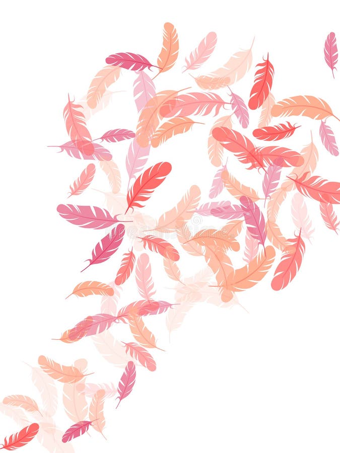 Falling Feather Elements Soft Vector Design. Stock Vector ...