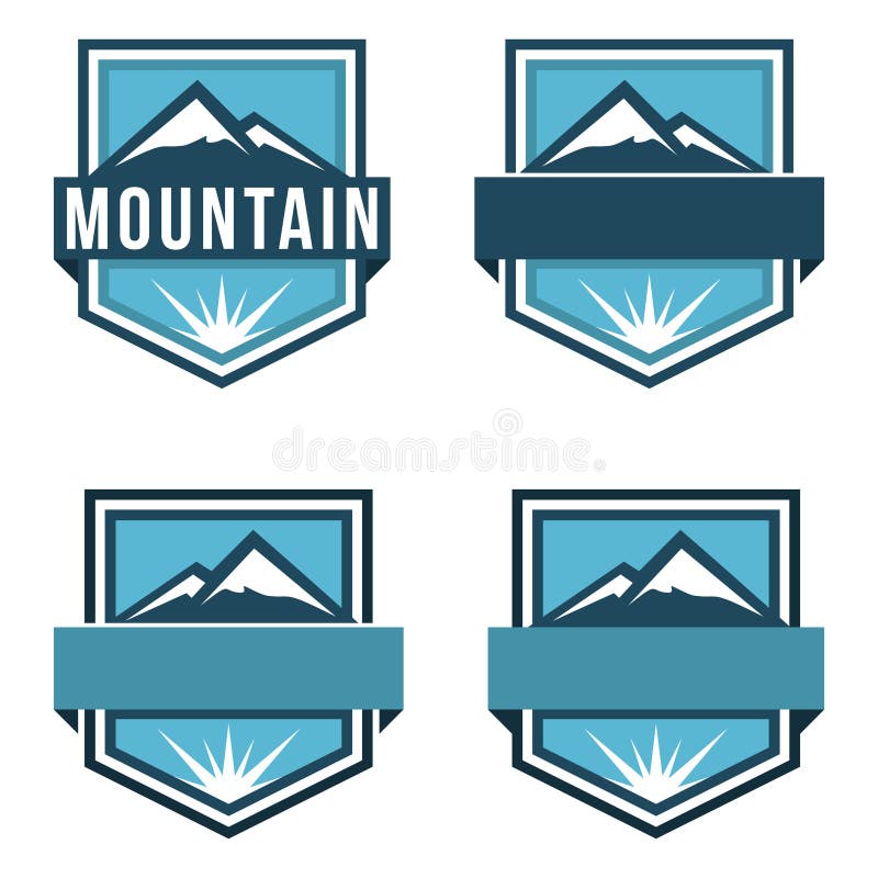 Cool Premium Mountain Shield Emblem Logo Template Stock Vector ...