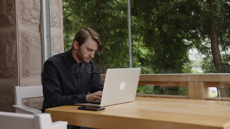 Cool Programmer Creates a New Program Stock Footage - Video of connect ...