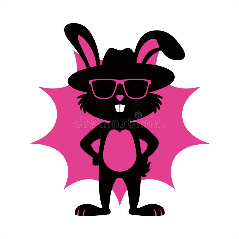 Cool Rabbit in Sunglasses Vector Clip Art: Stylish and Fun Illustration ...