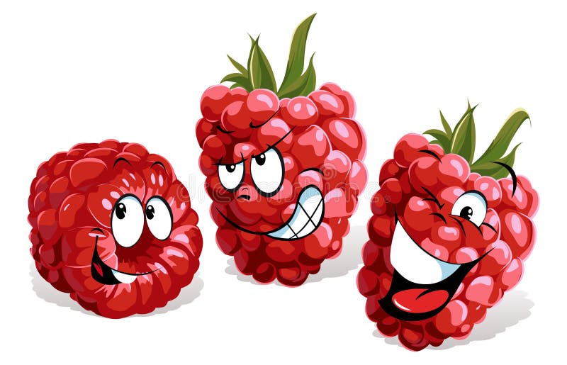 Funny Raspberry Fruit Cartoon Illustration Stock Vector - Illustration ...