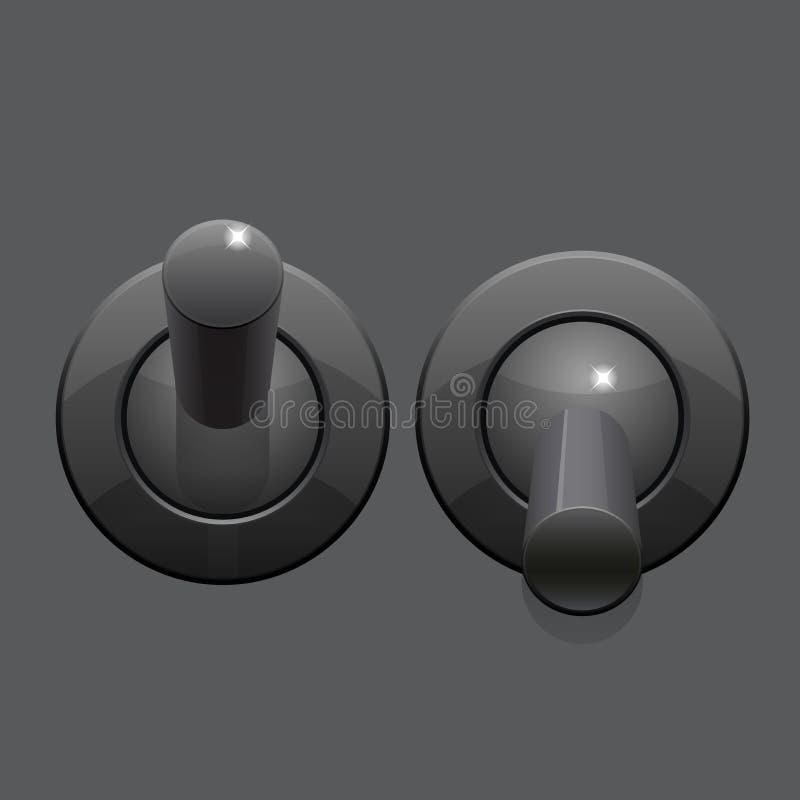 Cool Realistic Toggle Switch Grey Color. Vector Stock Vector ...