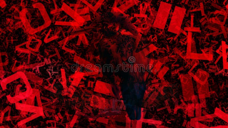 Cool Red Random Letters Texture Background Stock Illustration ...