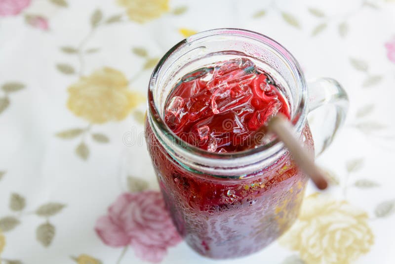 Cool Red Soft Drink,thirst Quenching Drink. Stock Photo - Image of ...