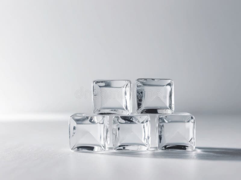 Cool Refreshing Background of Sparkling Clear Sharp Ice Cubes. Stock ...