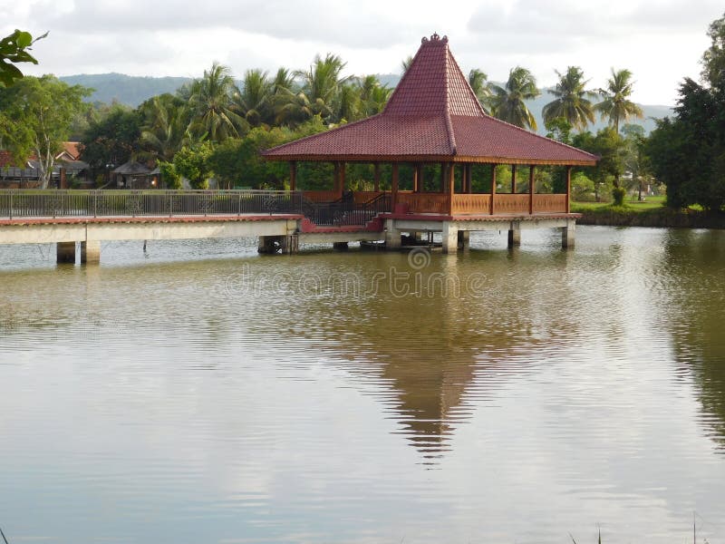 Cool Resting Place in the Middle of the Lake Stock Image - Image of ...