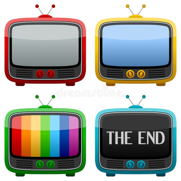 Retro Television Set Collection Stock Illustrations – 2,854 Retro ...