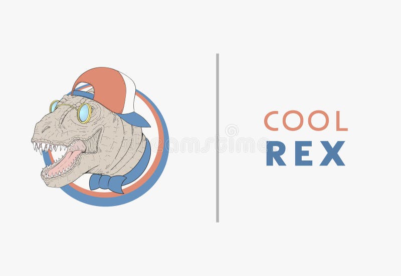 Cool rex draw stock vector. Illustration of wild, funny - 298422254